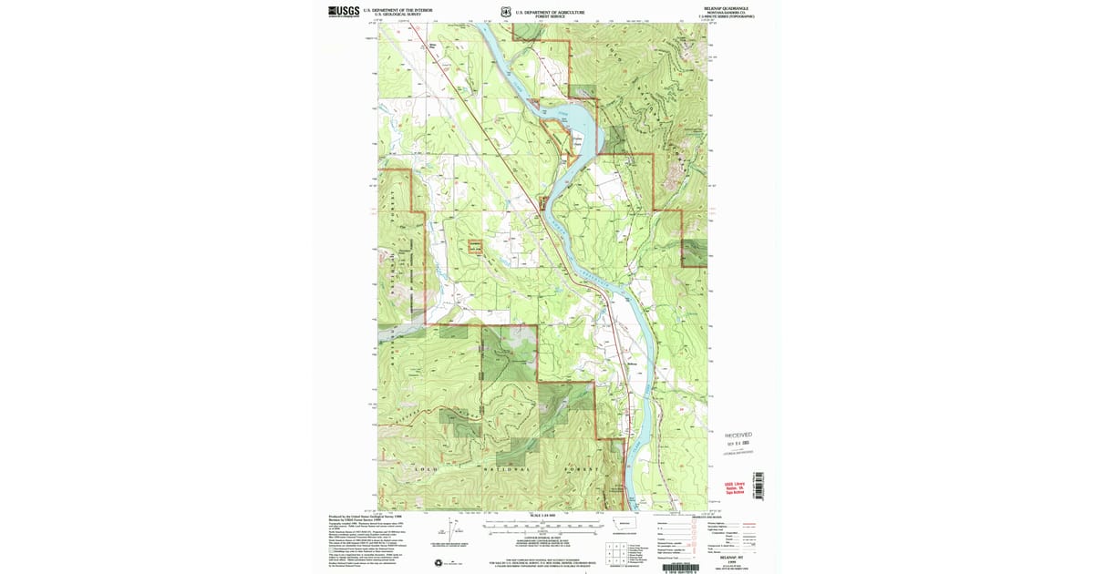 1999 Map of Belknap, MT — High-Res | Pastmaps