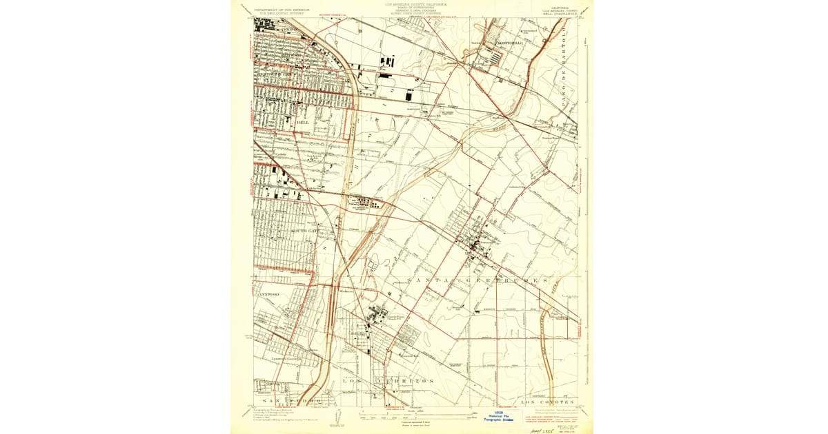 1936 Map of Bell, CA — High-Res | Pastmaps
