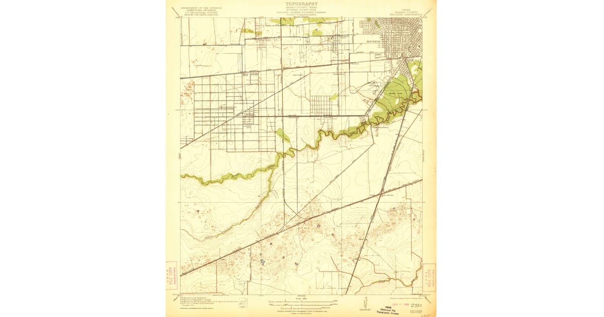 1921 Map of Bellaire, TX — High-Res | Pastmaps