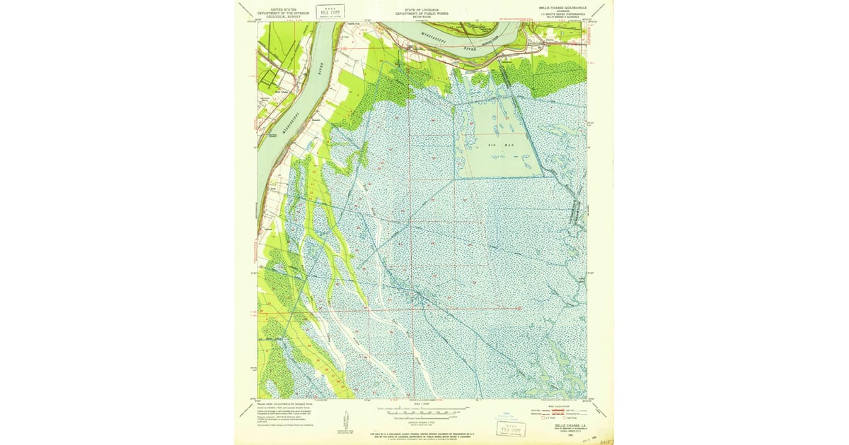 1951 Map of Belle Chasse, LA — High-Res | Pastmaps