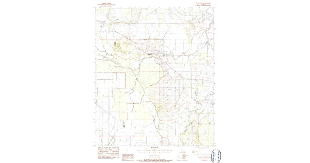 1983 Map of Belle D'eau, Avoyelles Parish, LA — High-Res | Pastmaps