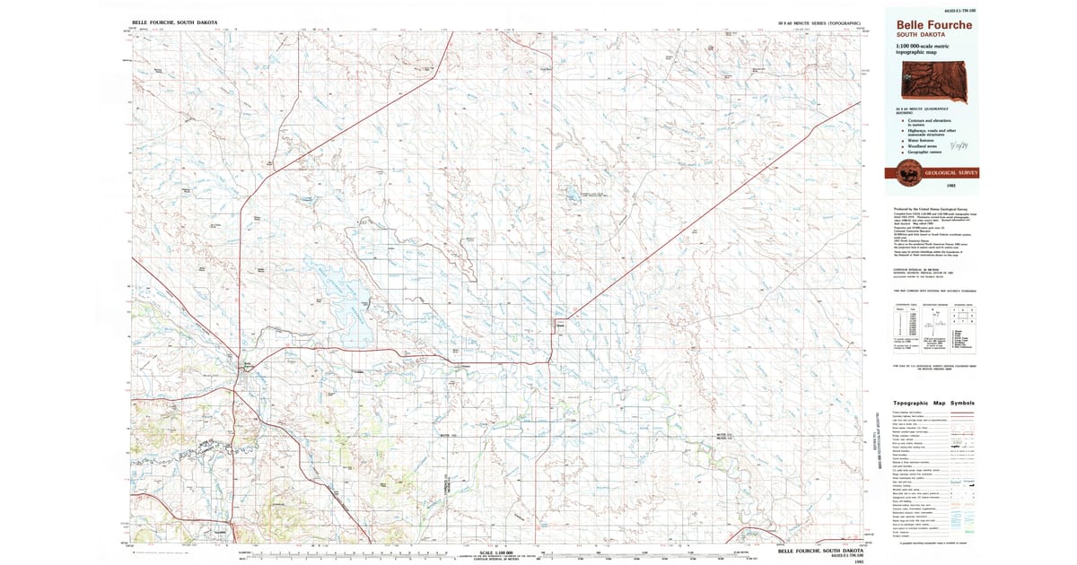 1980s Maps of Lawrence County, SD | Pastmaps