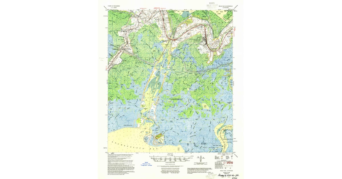 1950s Maps of Bayou Vista, LA | Pastmaps