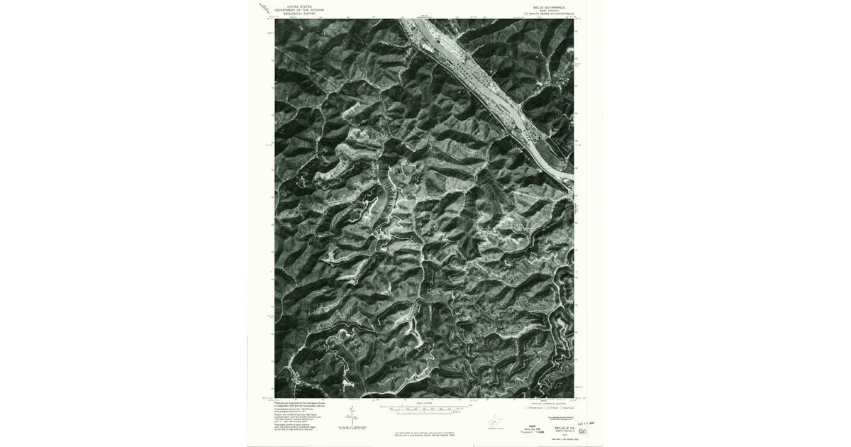 1977 Map of Belle, WV — High-Res | Pastmaps