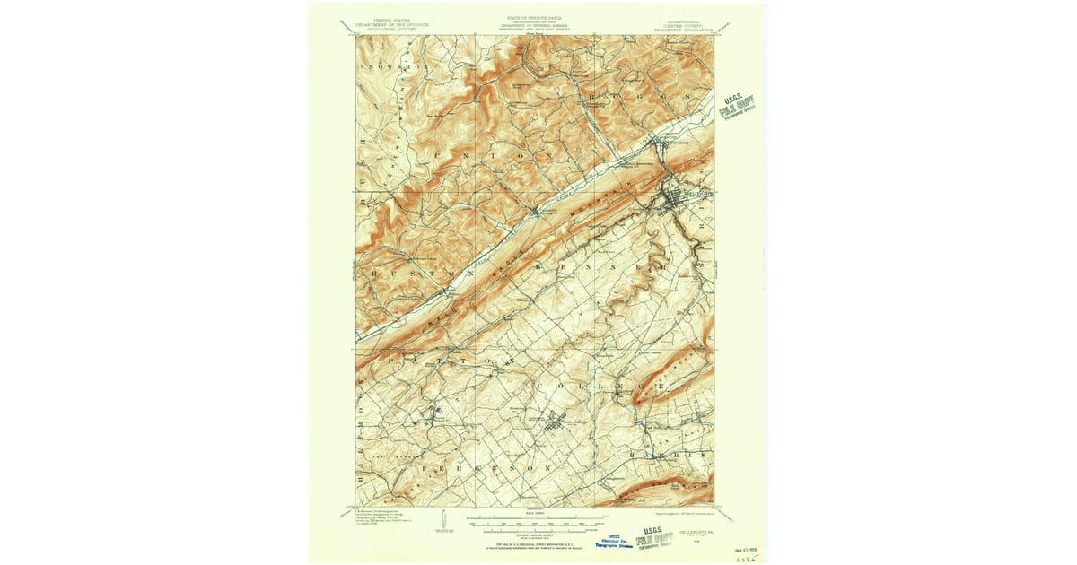 1908 Map of Bellefonte, PA — High-Res | Pastmaps