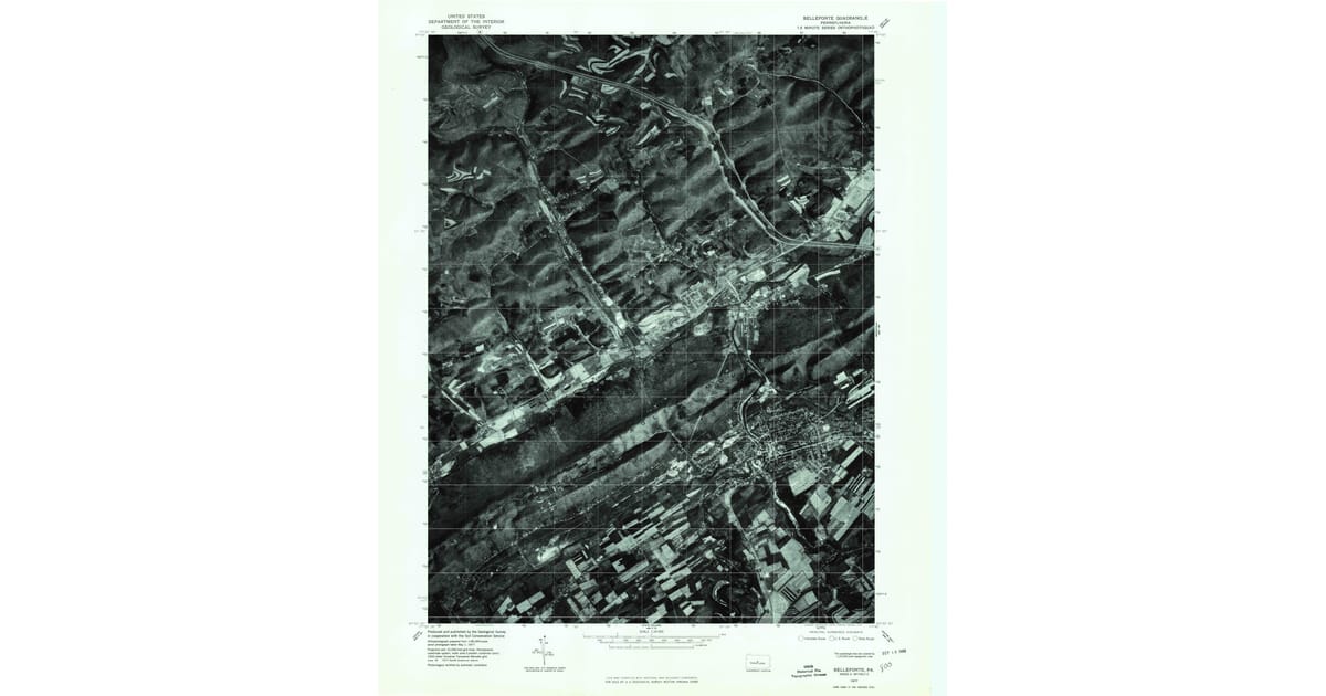 1977 Map of Bellefonte, PA — High-Res | Pastmaps