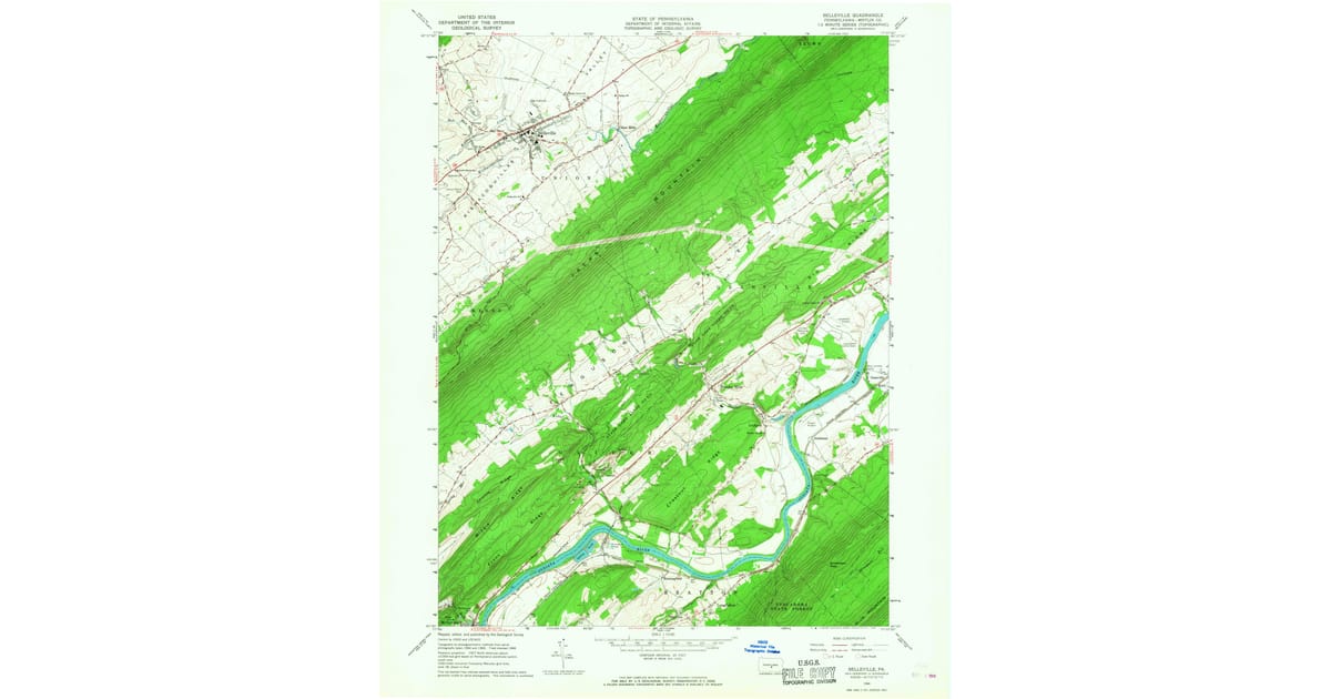 1966 Map of Belleville, PA — High-Res | Pastmaps