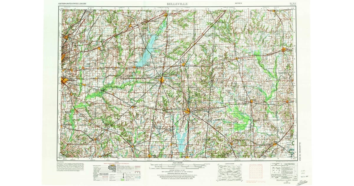 1950s Maps of Wamac, IL | Pastmaps