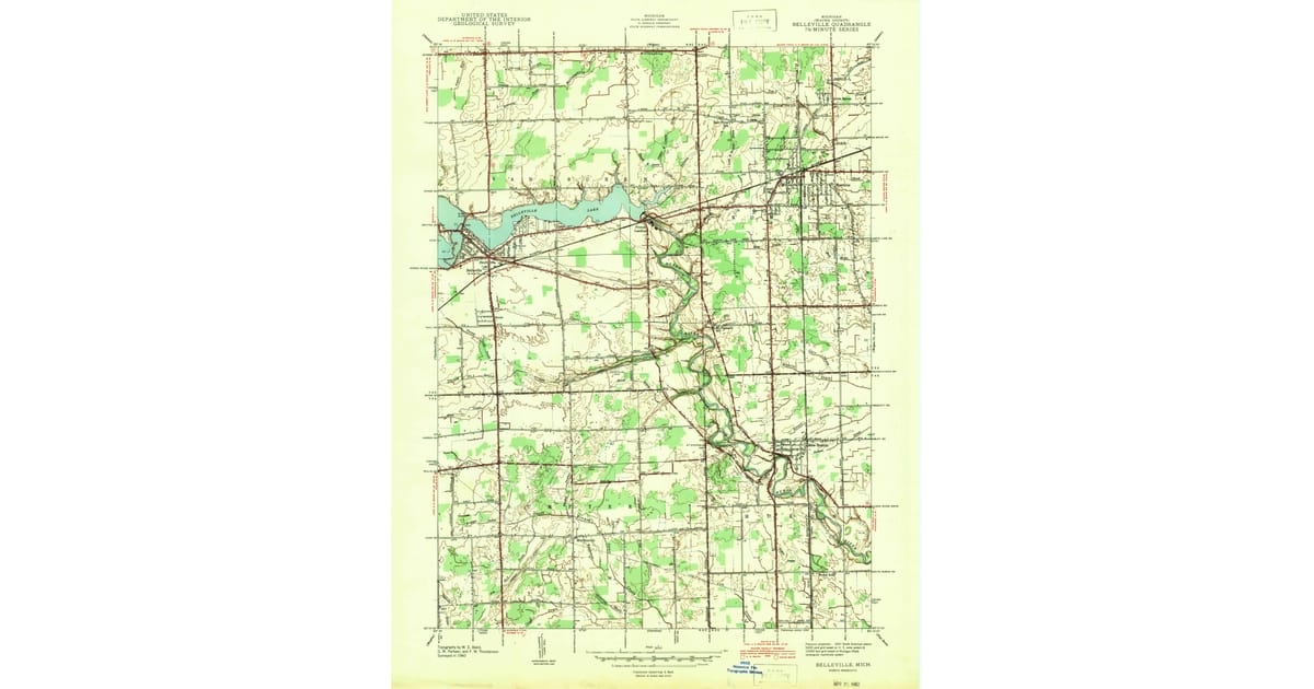 1942 Map of Belleville, MI — High-Res | Pastmaps