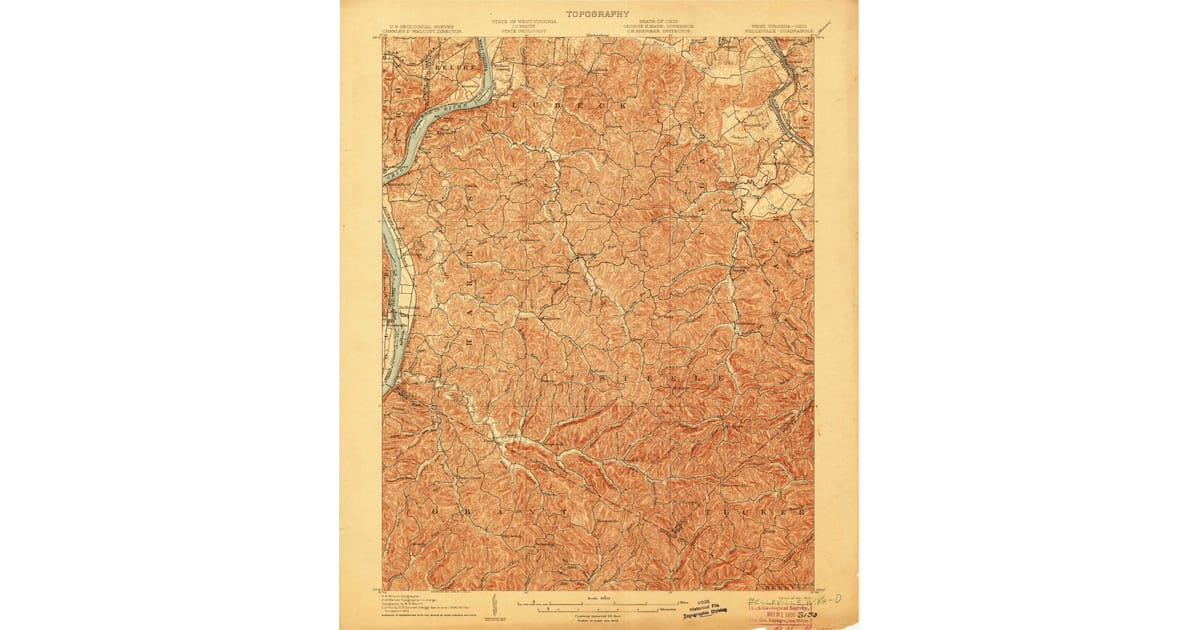 Old Maps of Lubeck, WV for Metal Detecting | Pastmaps