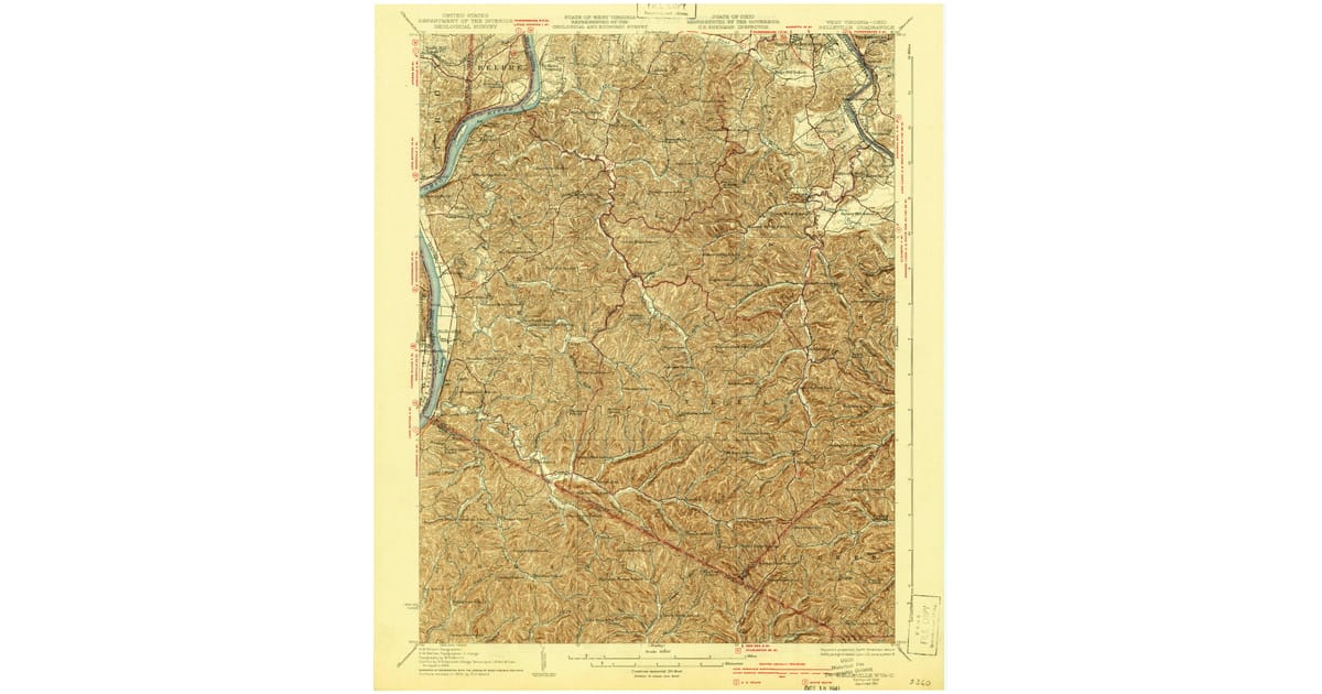 1926 Map of Belleville, Wood County, WV — High-Res, 1941 Print | Pastmaps