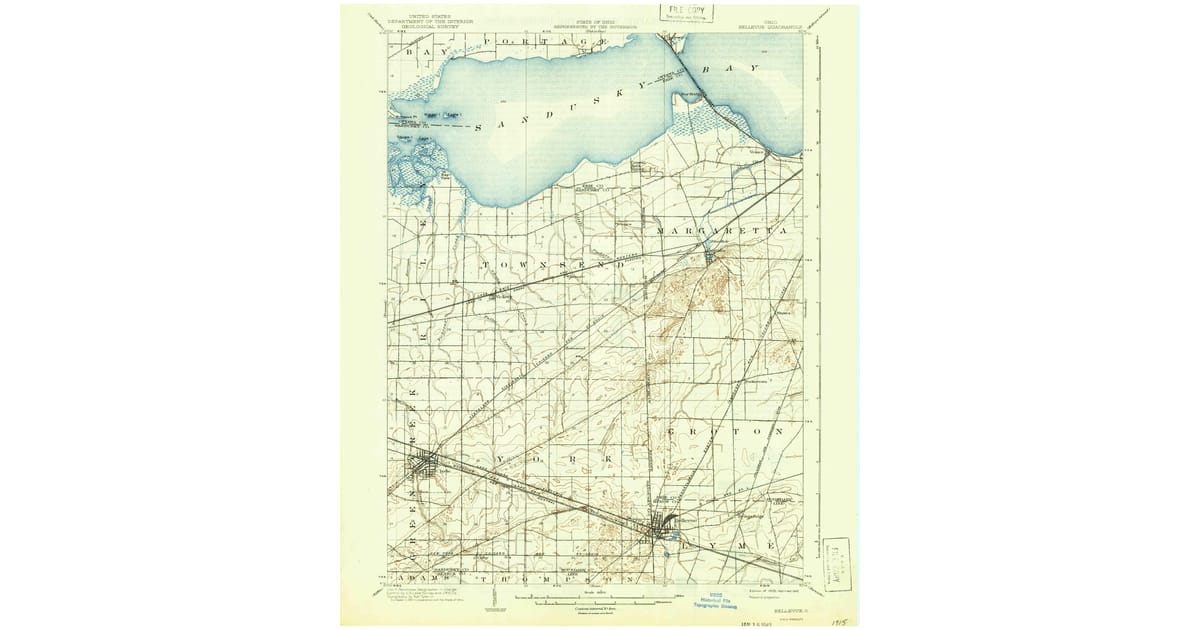 1903 Map of Bellevue, OH — High-Res | Pastmaps