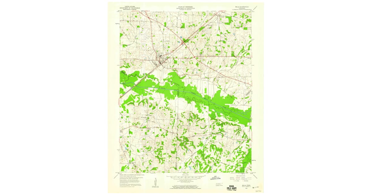 1959 Map of Bells, TN — High-Res | Pastmaps