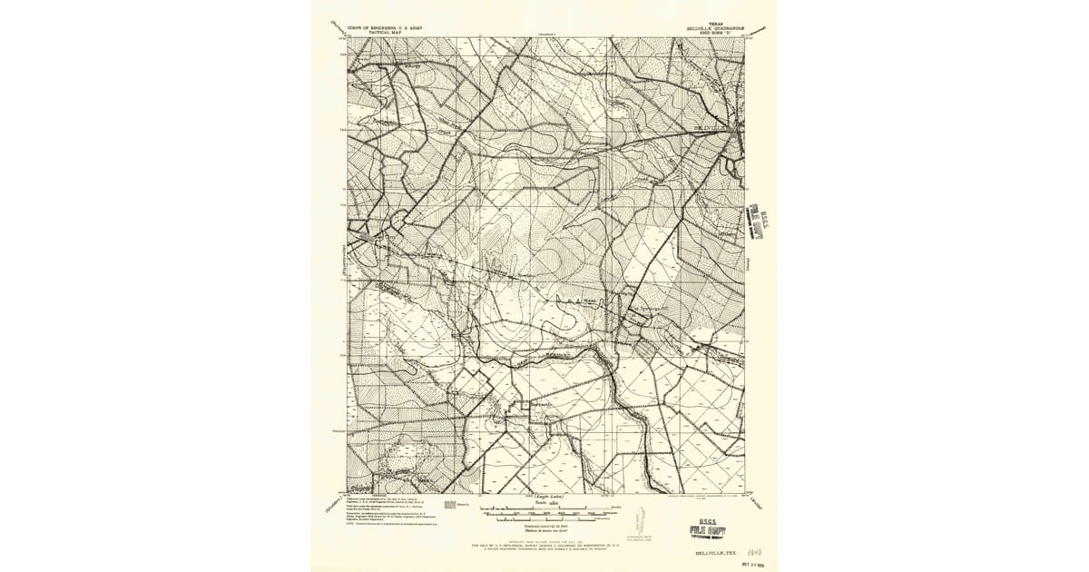 1956 Map of Bellville, TX — High-Res | Pastmaps