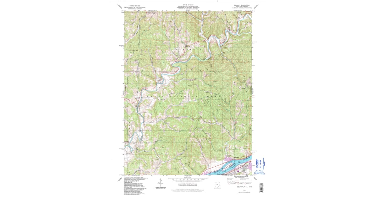 1990s Maps of Cow Run, OH | Pastmaps