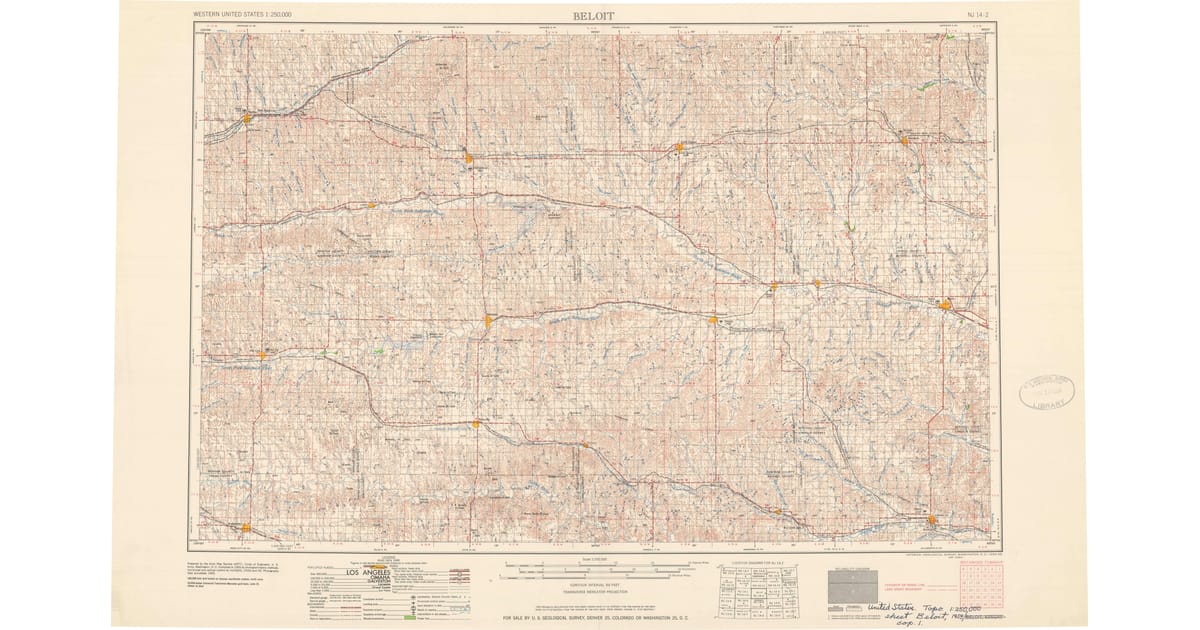 1959 Map of Beloit, KS — High-Res, 1959 Print #2 | Pastmaps