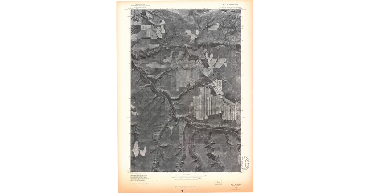 1975 Map of Belt SE, Cascade County, MT — High-Res | Pastmaps