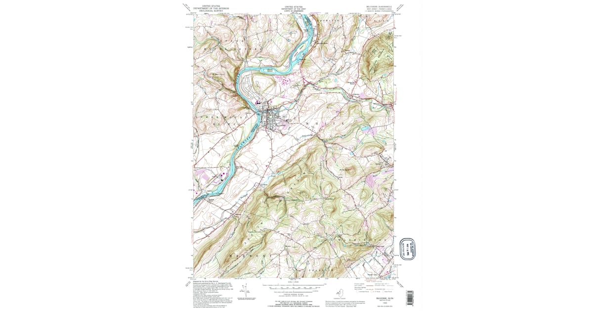 1990s Maps of Riverton, Lower Mount Bethel Township | Pastmaps