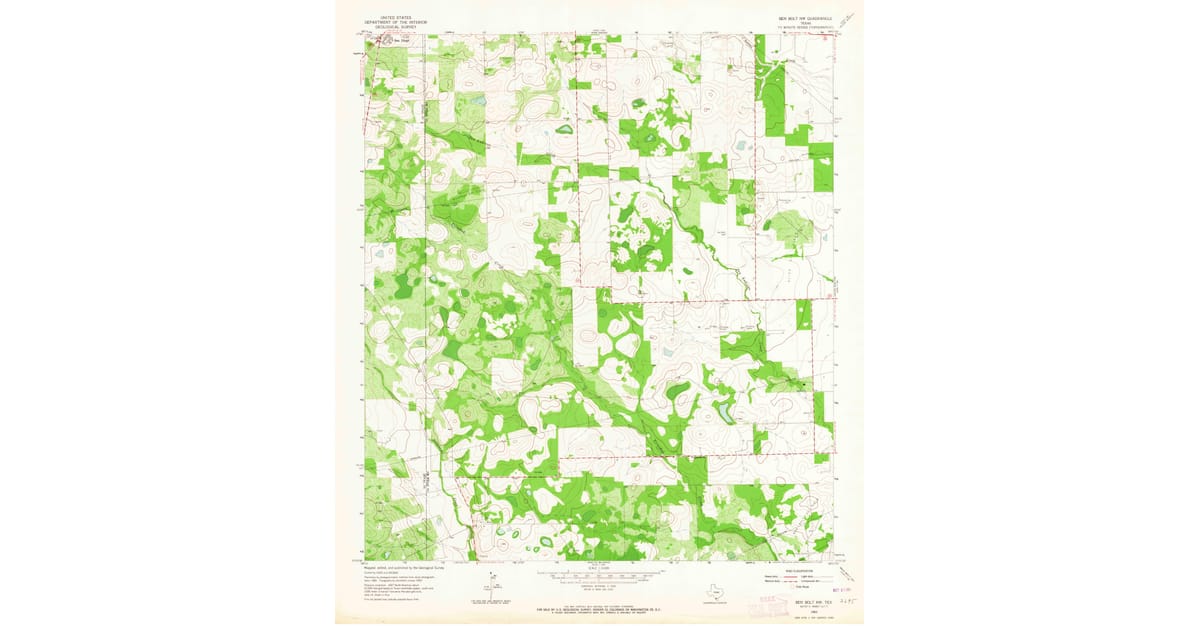 1963 Map of Ben Bolt NW, Jim Wells County, TX — High-Res | Pastmaps