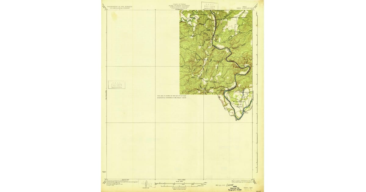 1931 Map of Bend, San Saba County, TX — High-Res, 1931 Print #2 | Pastmaps