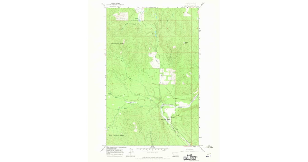 1966 Map of Bend, Sanders County, MT — High-Res | Pastmaps