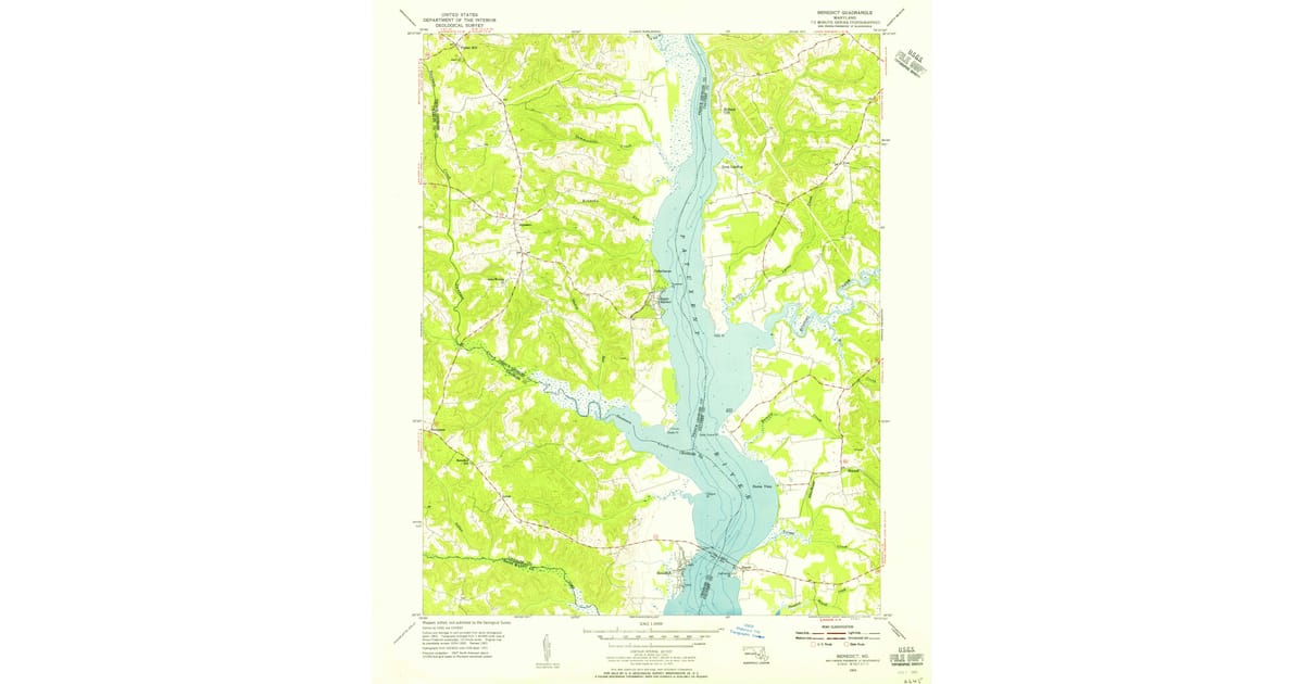 1953 Map of Benedict, MD — High-Res | Pastmaps