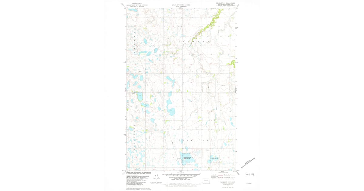 1981 Map of Benedict NW, Ward County, ND — High-Res | Pastmaps