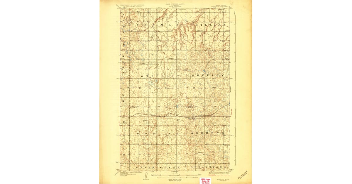 1929 Map of Benedict, ND — High-Res, 1929 Print #2 | Pastmaps