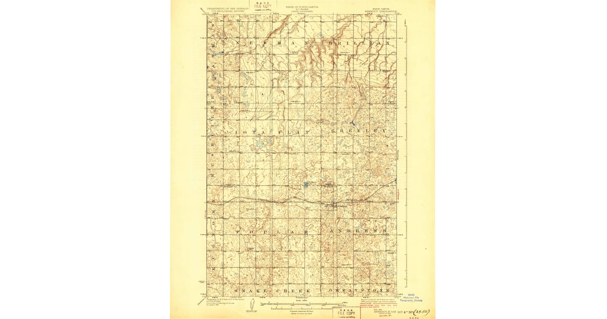1929 Map of Benedict, ND — High-Res | Pastmaps