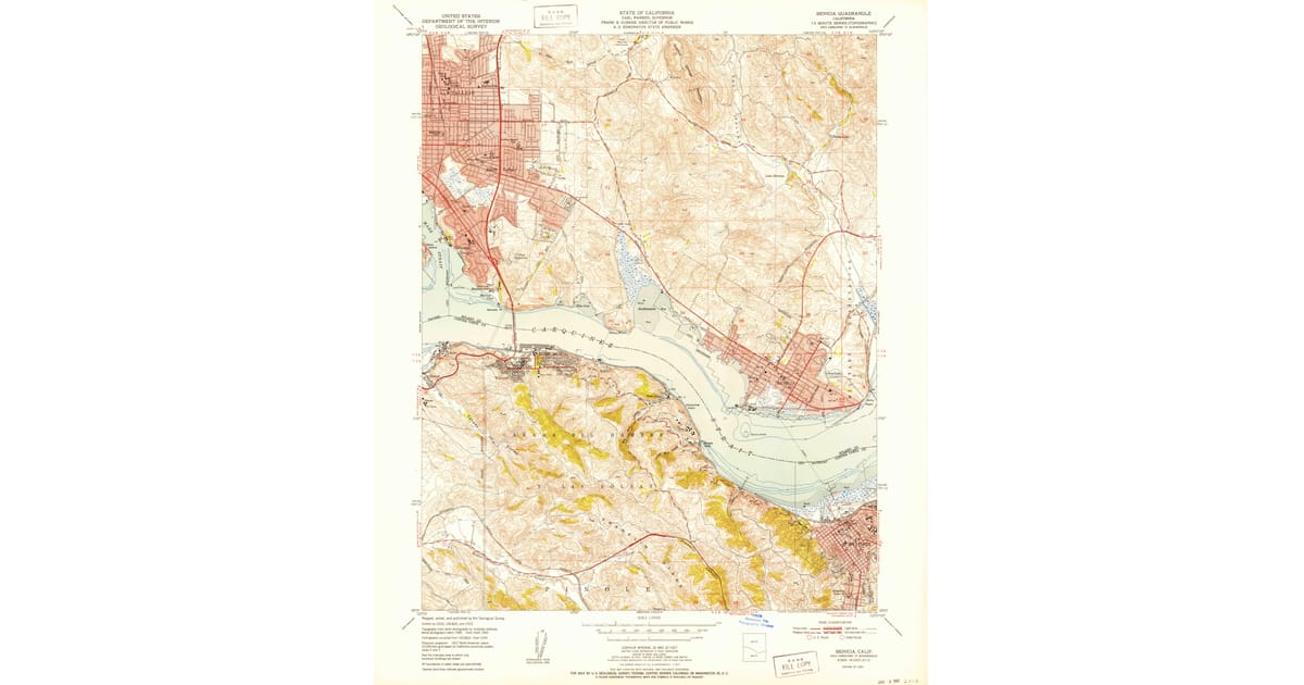 1952 Map of Benicia, CA — High-Res | Pastmaps
