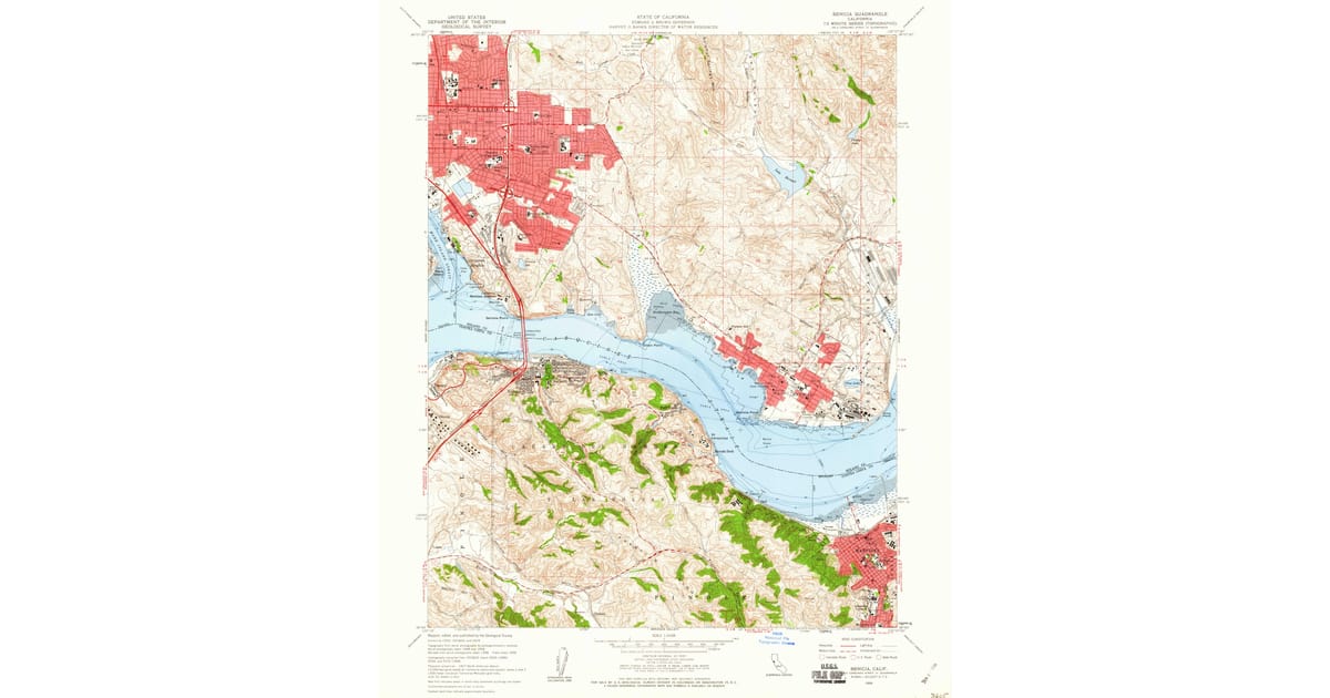 1959 Map of Benicia, CA — High-Res | Pastmaps