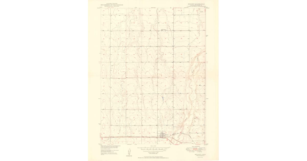 Old Maps of Bennett, CO | Pastmaps
