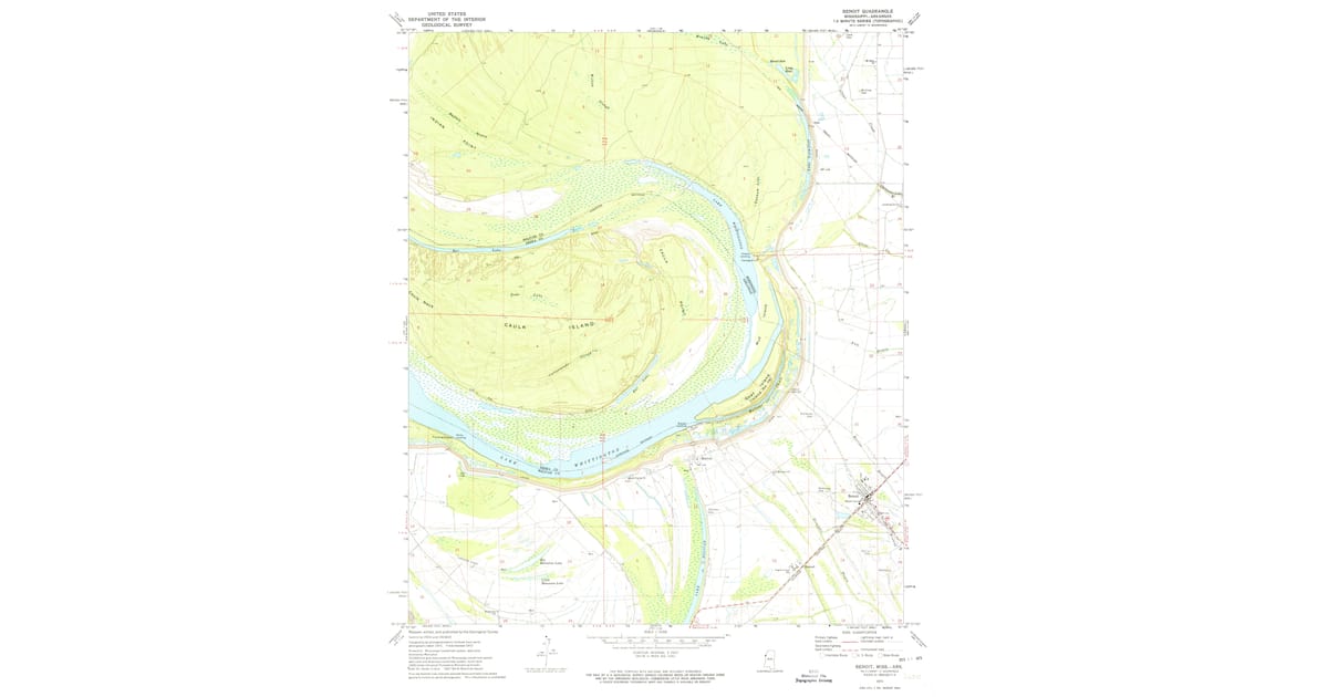 1972 Map of Benoit, MS — High-Res | Pastmaps
