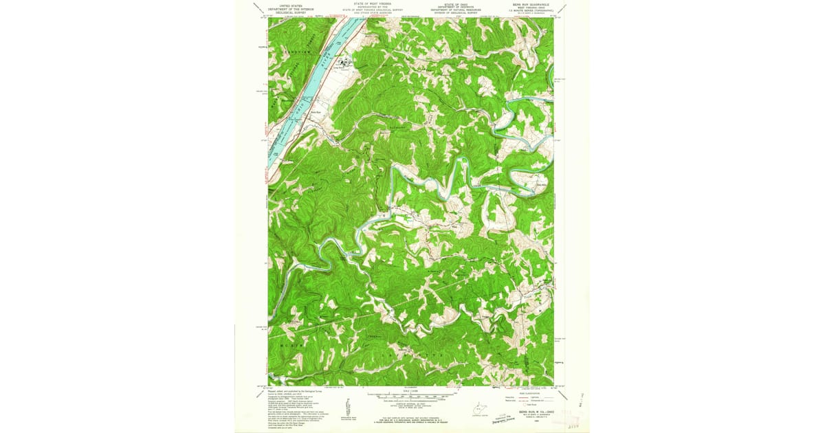 1960 Map of Bens Run, Pleasants County, WV — High-Res | Pastmaps