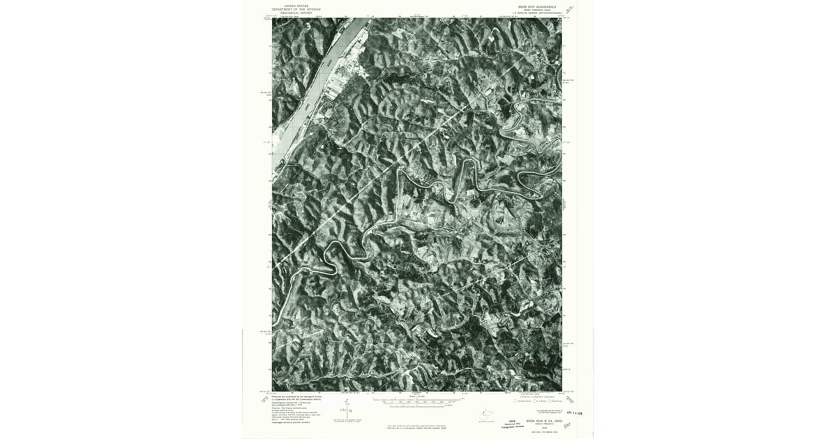 1975 Map of Bens Run, Pleasants County, WV — High-Res | Pastmaps