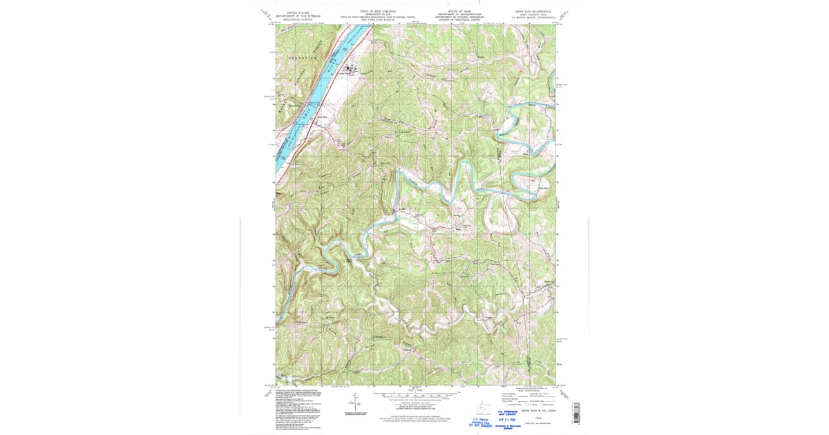 1994 Map of Bens Run, Pleasants County, WV — High-Res | Pastmaps