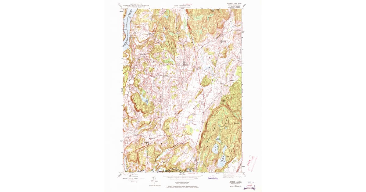 1946 Map of Benson, Rutland County, VT — High-Res | Pastmaps