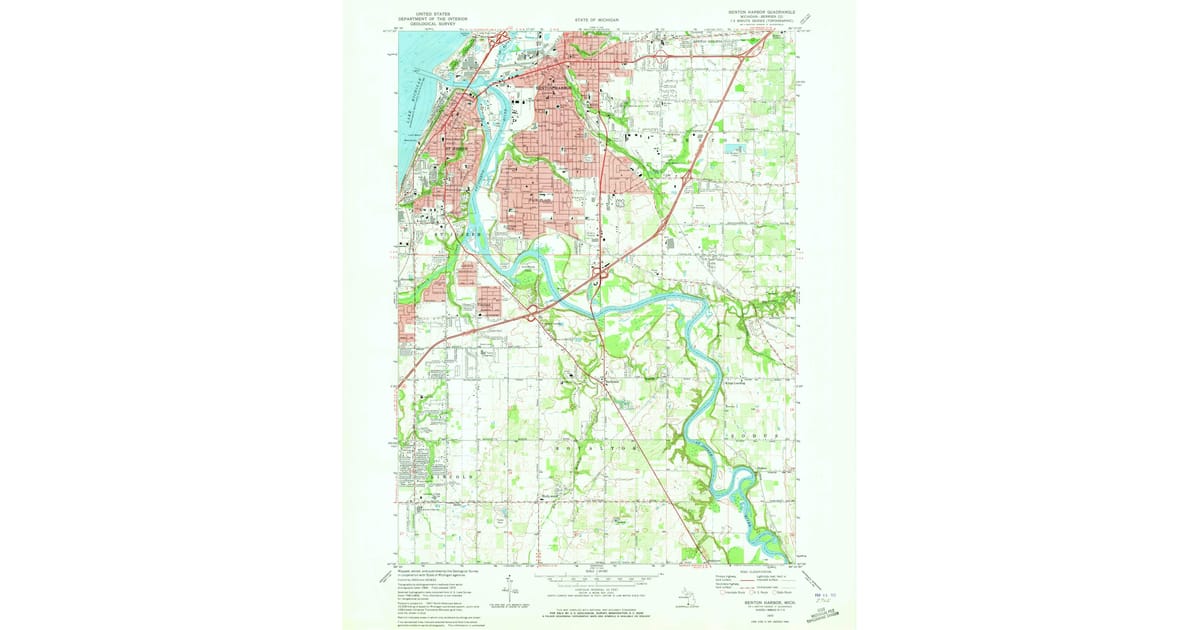 1970 Map of Benton Harbor, MI — High-Res | Pastmaps