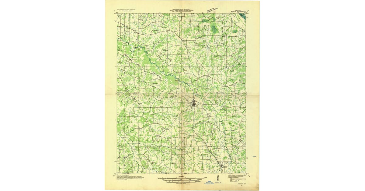 1936 Map of Benton, KY — High-Res | Pastmaps