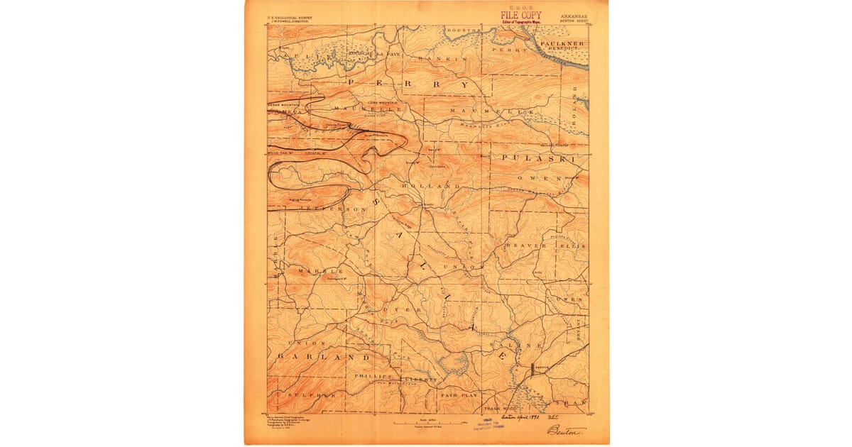 Old Historical Maps of Paron, AR | Pastmaps