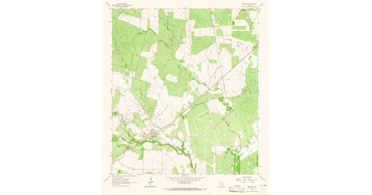 1963 Map of Berclair, Goliad County, TX — High-Res | Pastmaps