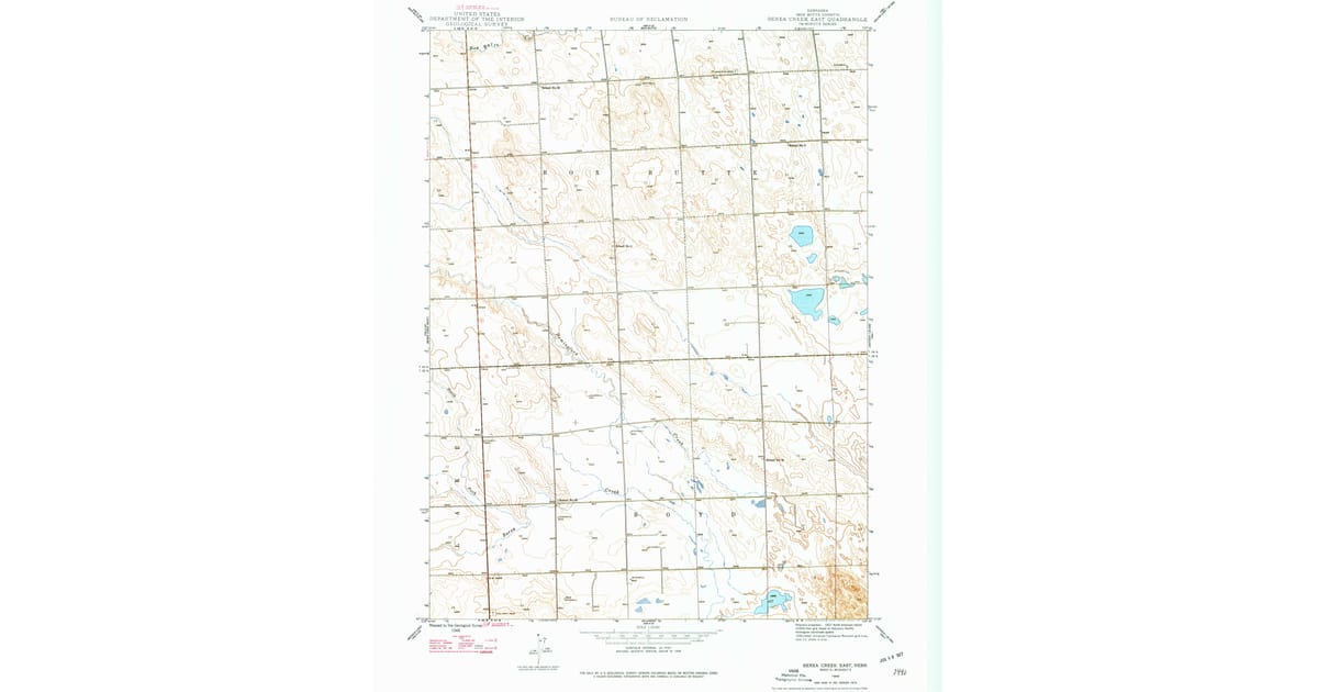 1946 Map of Berea Creek East, Box Butte County, NE — High-Res | Pastmaps