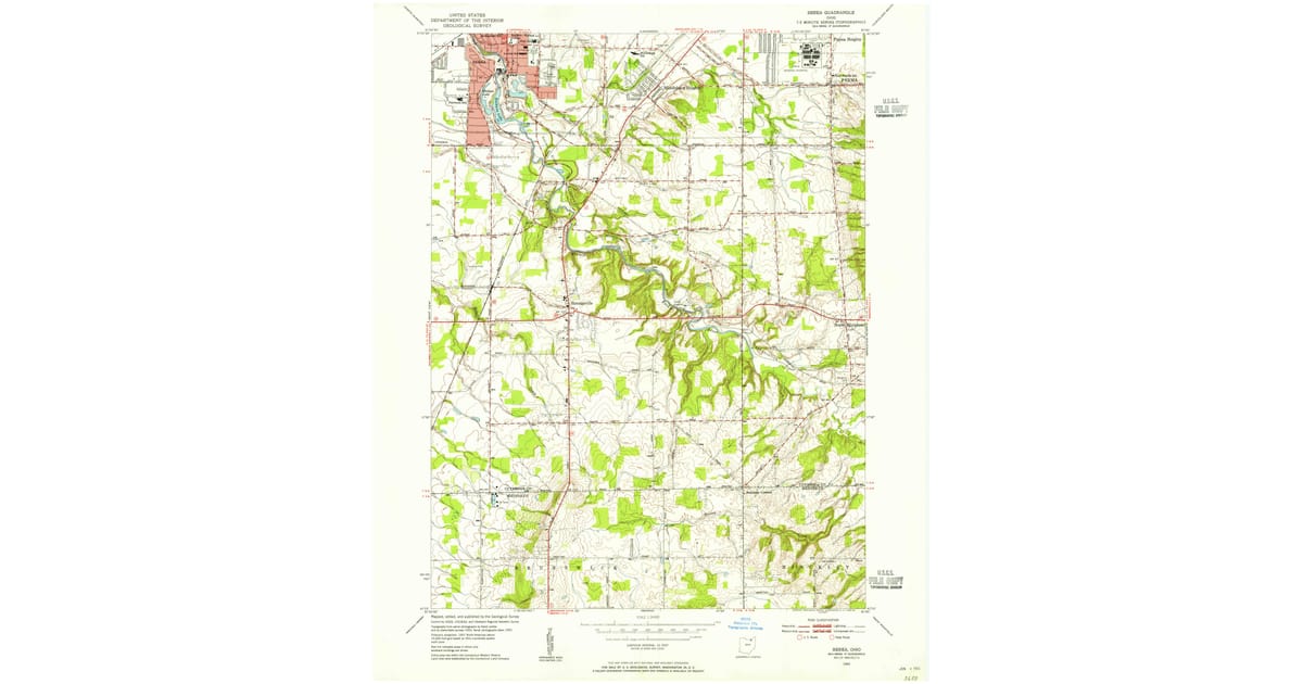 1953 Map of Berea, OH — High-Res | Pastmaps