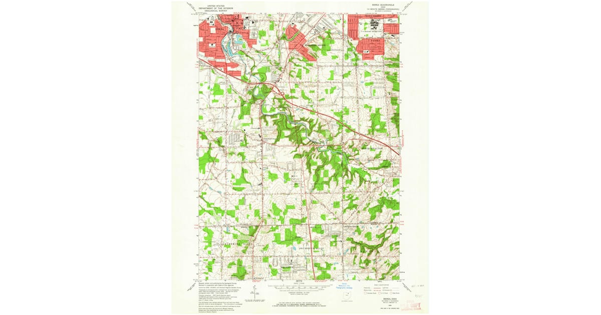 1963 Map of Berea, OH — High-Res | Pastmaps