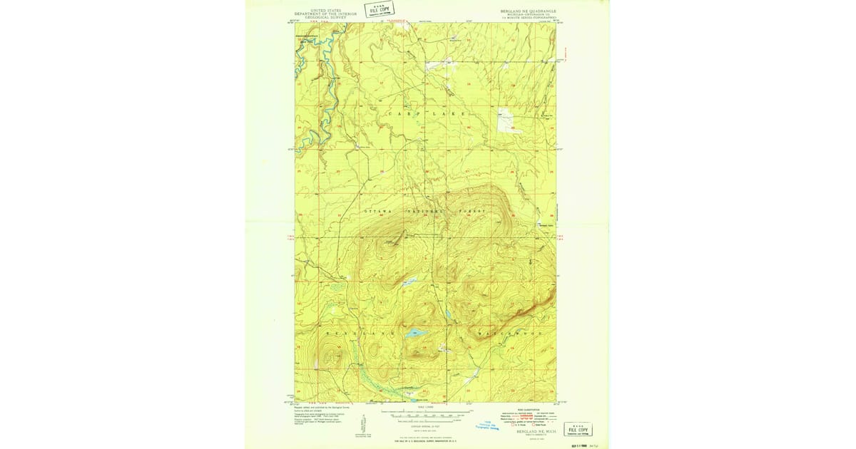 Old Maps of Bergland Township, MI | Pastmaps
