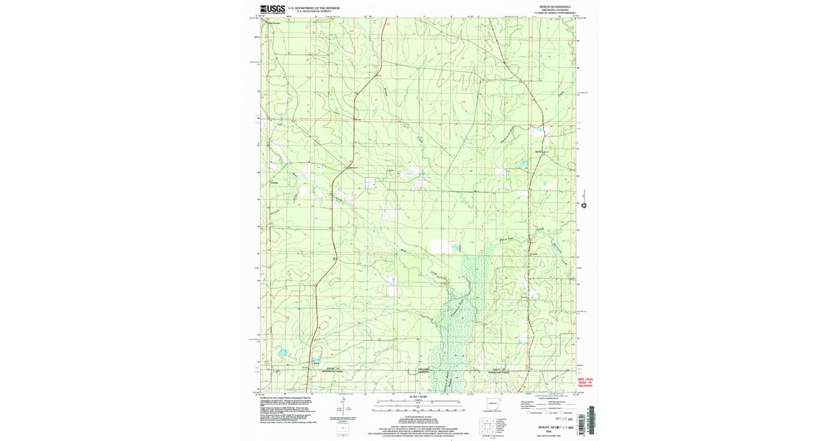 2002 Map of Berlin, Ashley County, AR — High-Res | Pastmaps