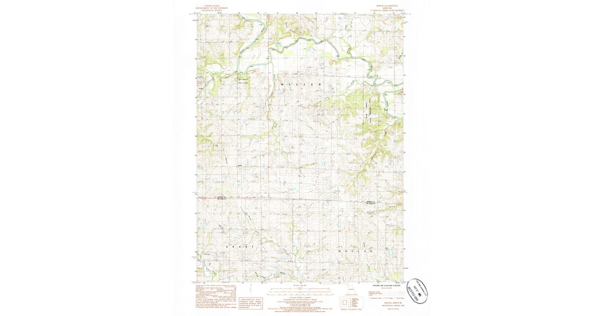 1985 Map of Berlin, Gentry County, MO — High-Res | Pastmaps