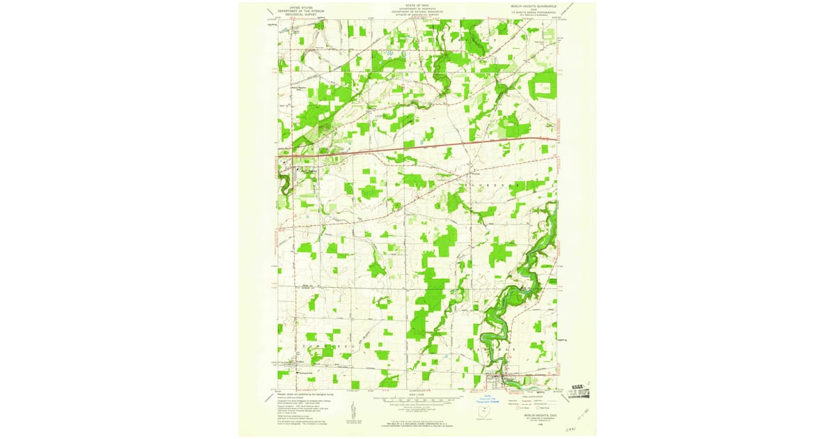 1959 Map of Berlin Heights, OH — High-Res | Pastmaps