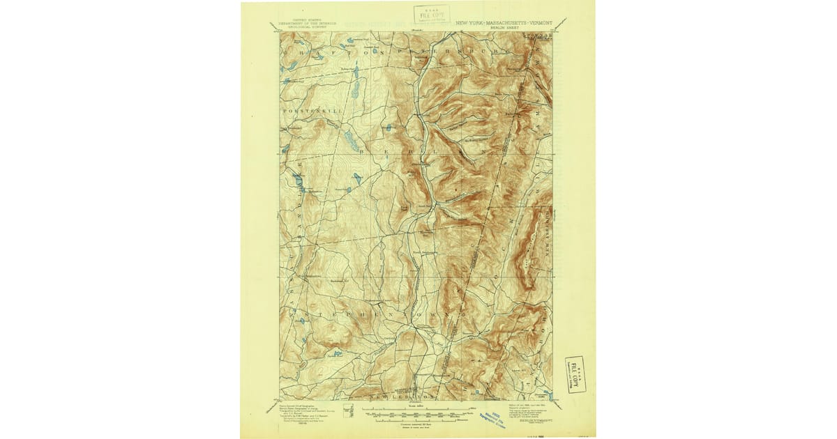 1898 Map of Berlin, Rensselaer County, NY — High-Res, 1944 Print | Pastmaps