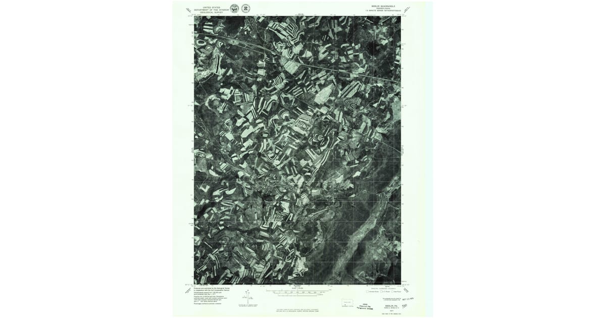 1977 Map of Berlin, Somerset County, PA — High-Res | Pastmaps
